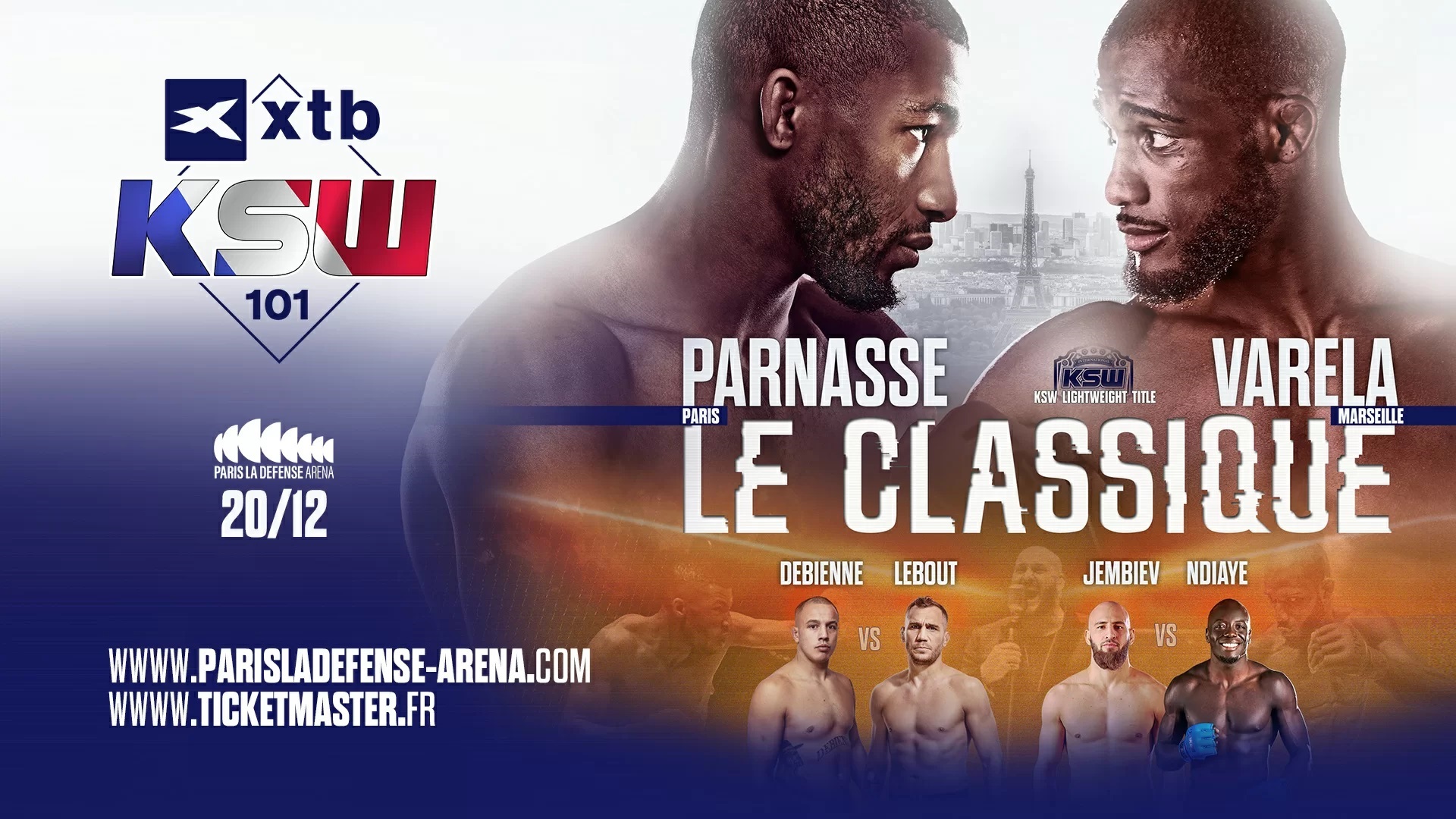 2024年12月20日XTB KSW 101 – 战卡[赛后视频] Konfrontacja Sztuk Walki 101 – Parnasse vs. Varela | Dec 20